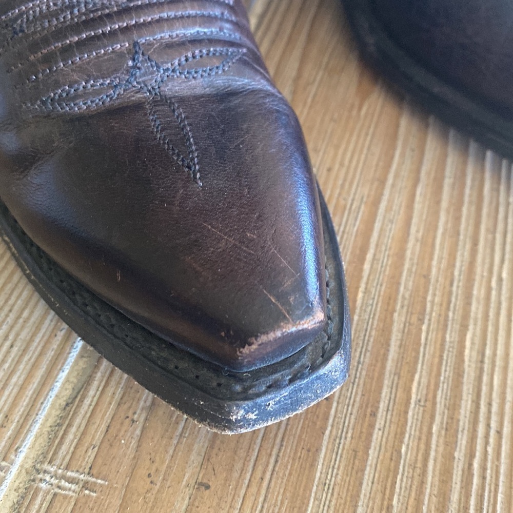 Lucchese Women's 1883 Chocolate Mad Dog Snip Toe West… - Gem